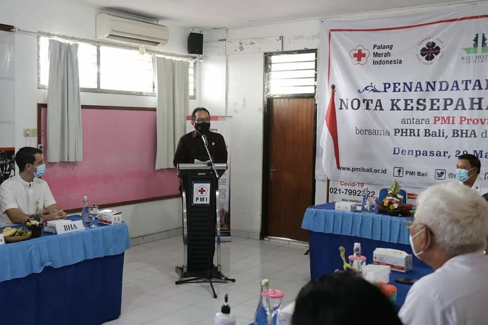 PMI Bali MoU Dengan BOC Indonesia, PHRI Bali & BHA